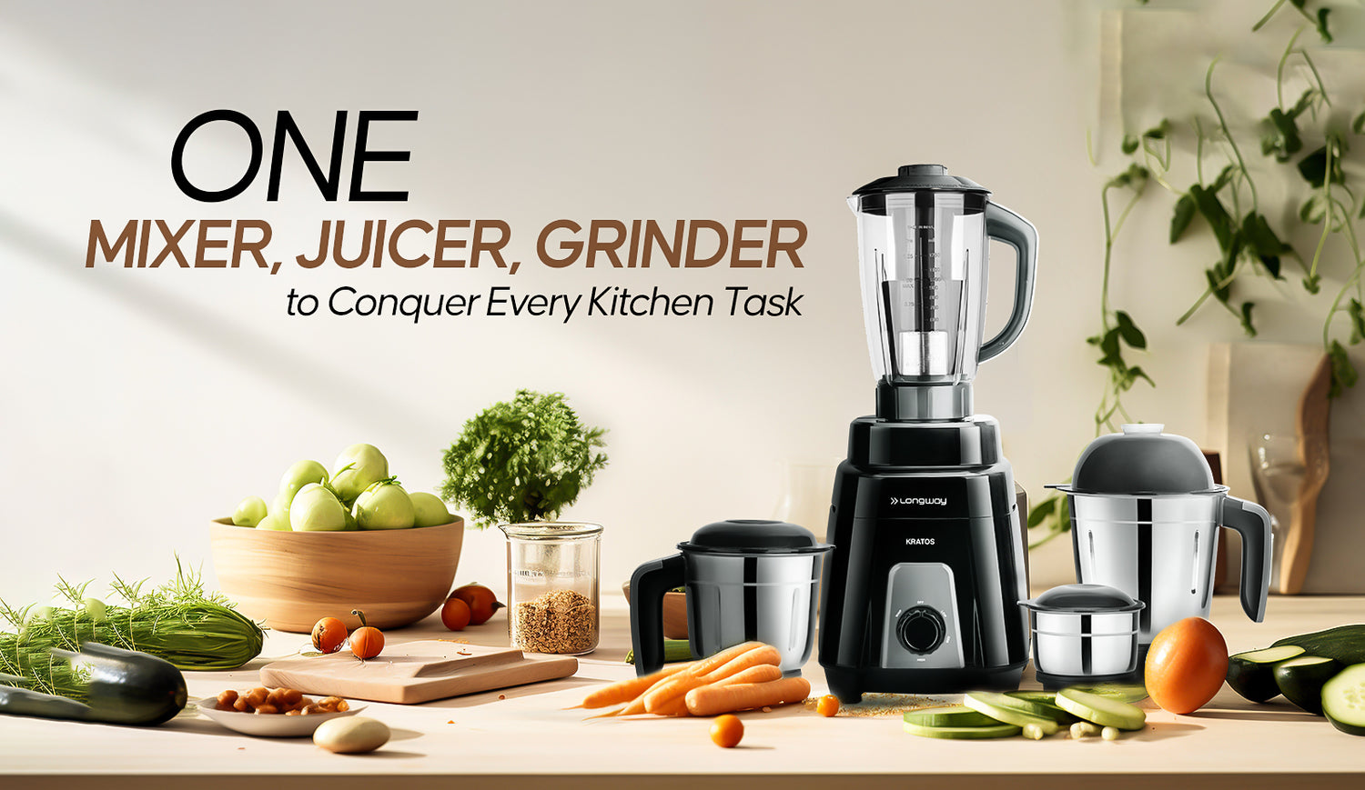 One Mixer Grinder to Conquer Every Kitchen Task! – Longway India
