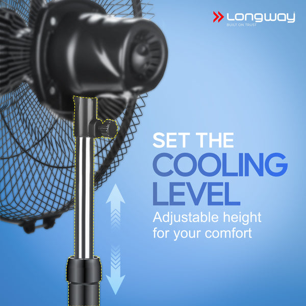 Buy Bolt Black Pedestal Fans Online – Longway India